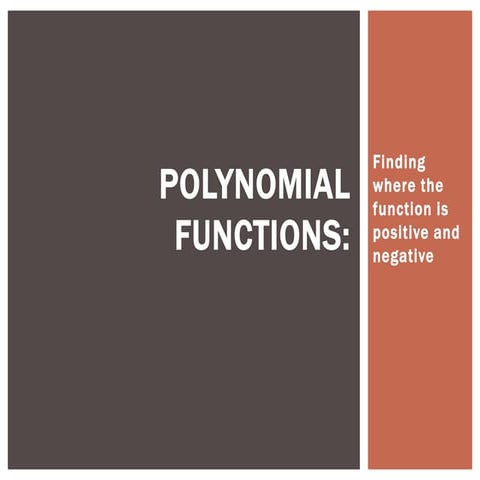 Polynomial Functions | PPTX | Science