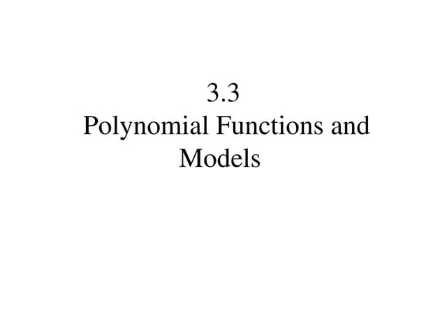 Graphing polynomial functions (Grade 10) | PPTX | Computing | Technology & Computing