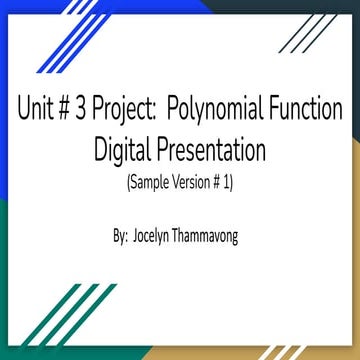 Polynomial Poster Project | PPT