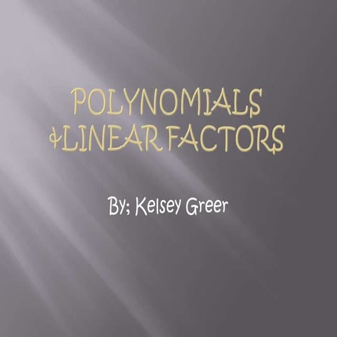 Polynomials | PPT