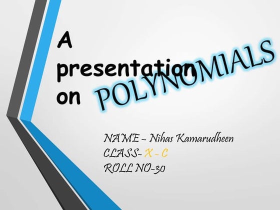 polynomials class 9th | PPT