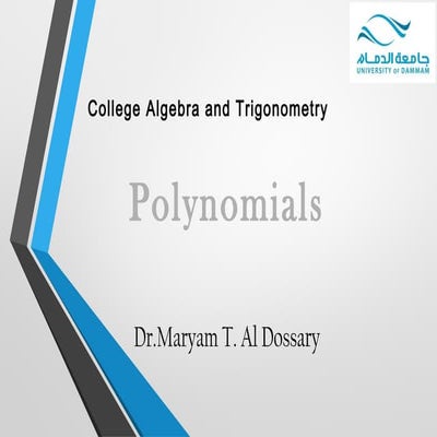 Polynomials | PPT