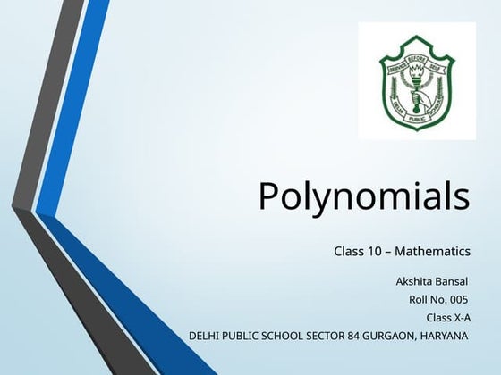 Polynomials | PPTX