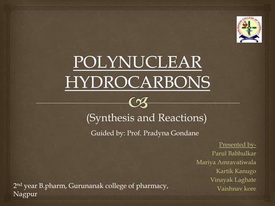 Polynuclear hydrocarbons Module3 | PDF | Chemistry | Science