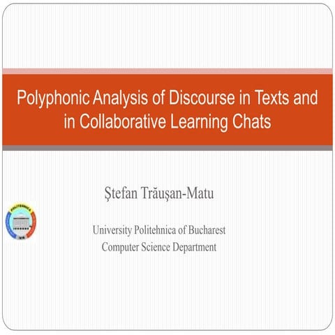 Polyphonic Analysis of Discourse | PPT