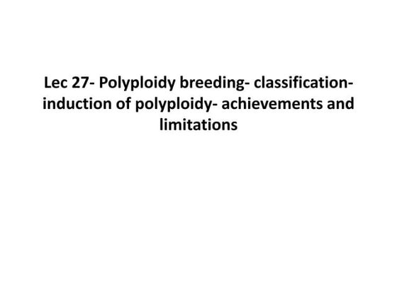 Euploidy and aneuploidy | PPT