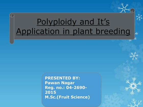 Hybridization Techniques in Crop Improvement | PPT