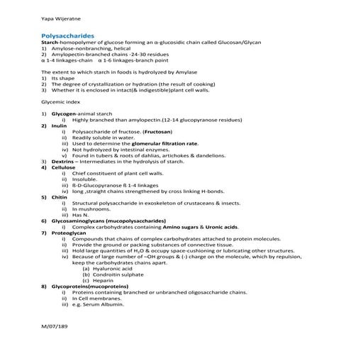 Polysaccharides | DOCX