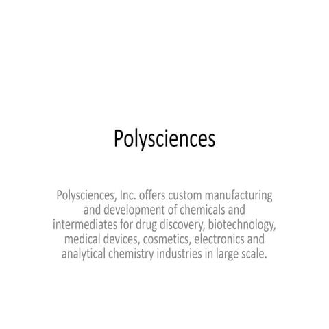 Polysciences | PPT