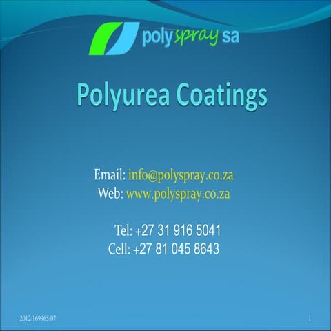 Polyspray polyurea | PPT