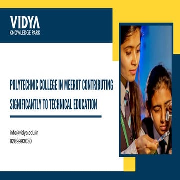 Polytechnic College in Meerut Contributing Significantly to Technical ...