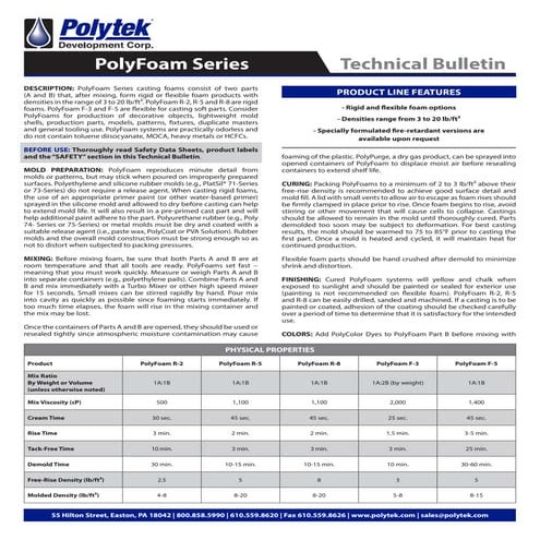PolyFoam Series | PDF