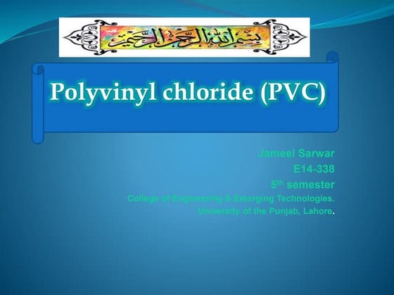 Manufacture of polyvinyl chloride | PPTX