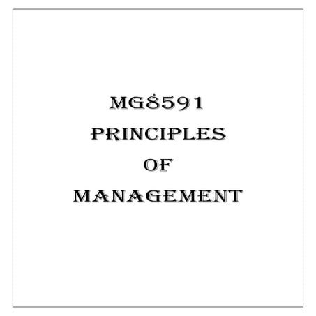 PRINCIPLES OF MANAGEMENT | PDF
