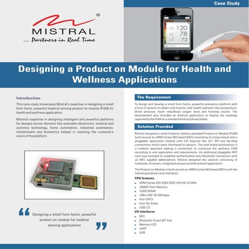 Designing a Product on Module for Health and Wellness Applications ...