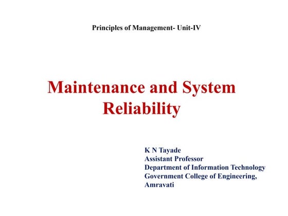 TPM -The process of equipment maintenance | PPT