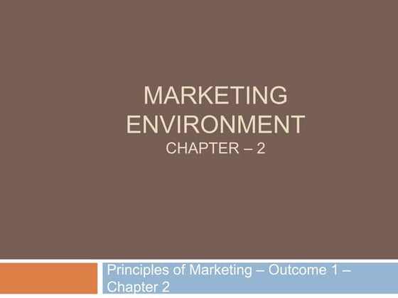 Chapter.2 Marketing Environment | PPTX