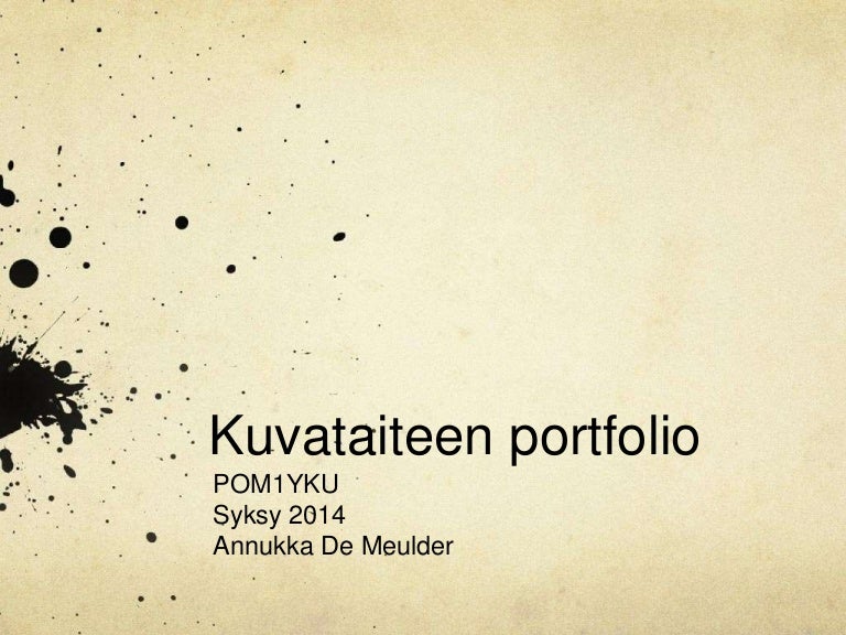 Kuvataiteen portfolio