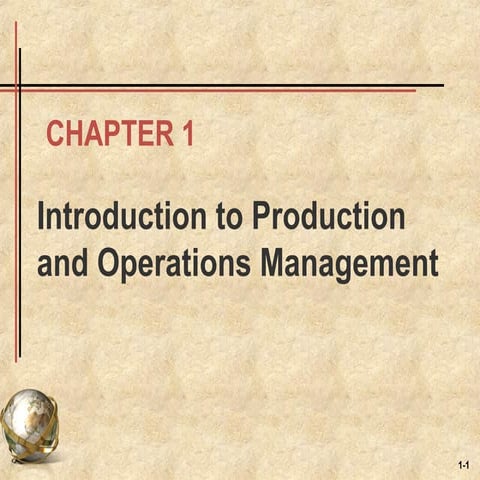 Production and Operations Mangement | PPT