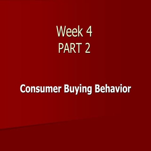 Consumer Buying Process. AN IMPORTANT TOPIC IN MARKETING MANAGEMENT | PPTX
