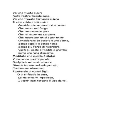 Poème primo levi | PDF