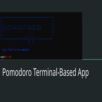 pomodoro terminal based app built by javascript | PPTX