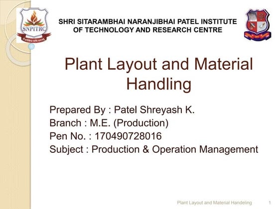 Plant layout,Factors influencing plant layout,Types and principles of ...
