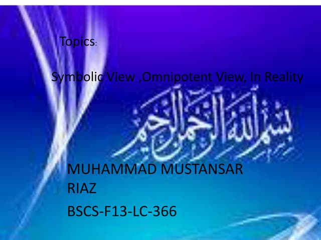 Omnipotent and symbolic view of mgt (1) | PPTX