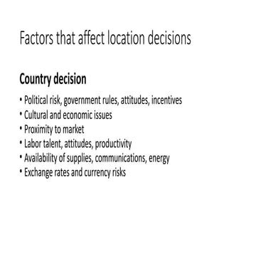 Factor affecting business location decisions | PPTX