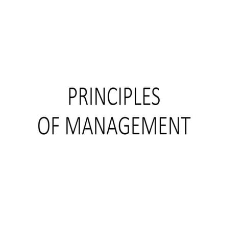 Principles Of Management (KTU) | PPT