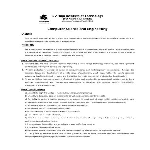 Computer science and engineering | PDF | Educational Assessment | Education