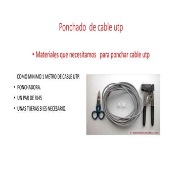 Paso a paso para ponchar un cable de red | PPTX