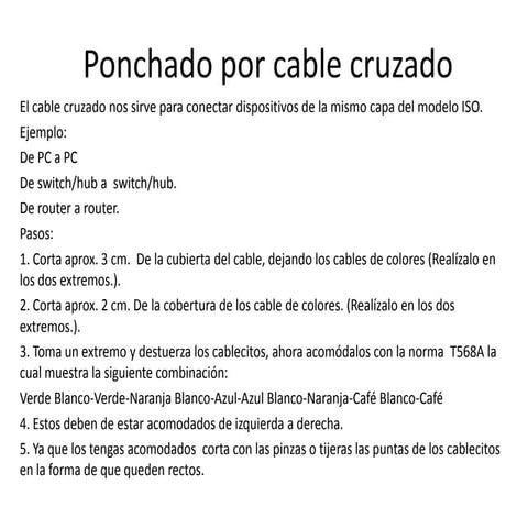 Paso a paso para ponchar un cable de red | PPTX