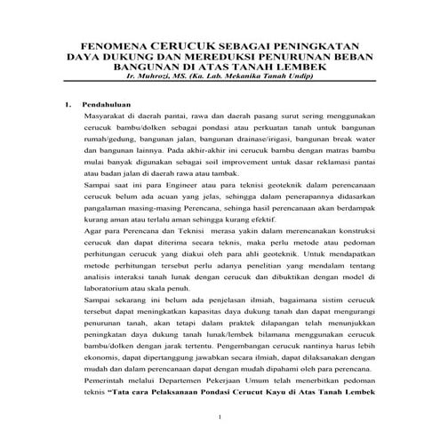 Pondasi cerucuk | PDF