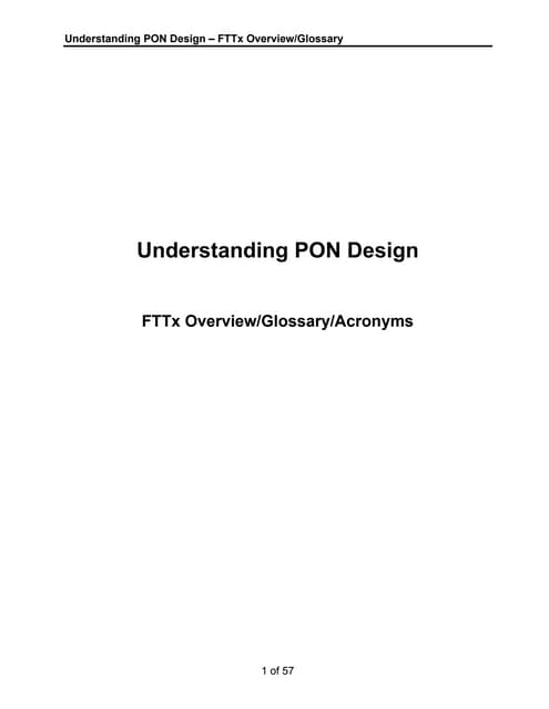 Understanding olt, onu, ont and odn full | PDF
