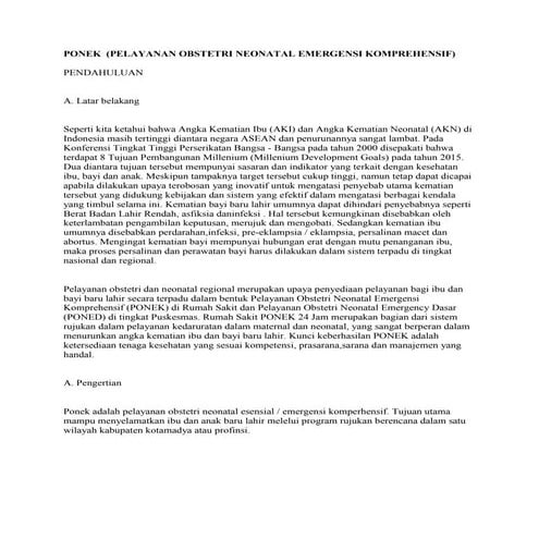 Ponek dan poned | DOCX