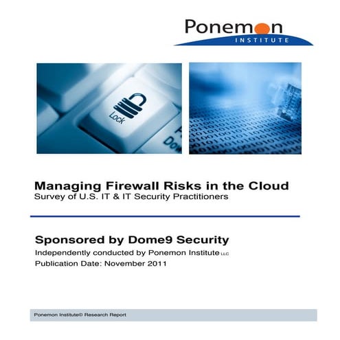 Ponemon cloud security study | PDF