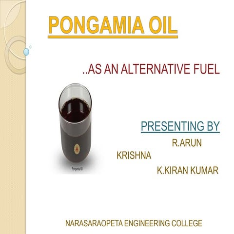 Pongamia power point | PPTX