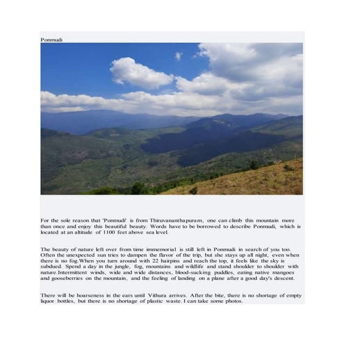 Ponmudi | DOCX