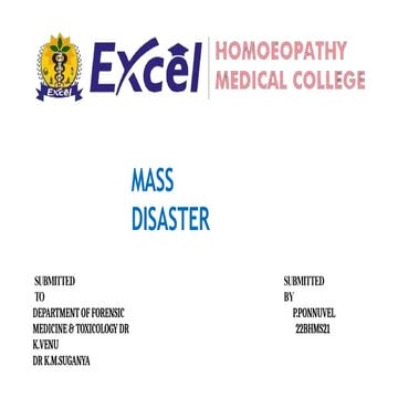 Mass disaster fmt for the student seminor | PPTX