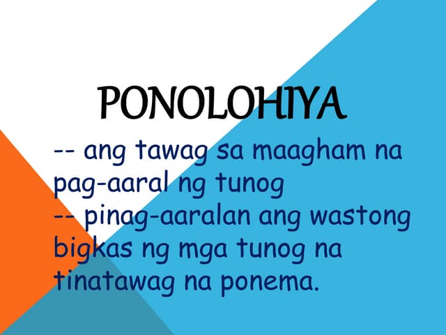 Pagsasalita at Ponolohiya | PDF