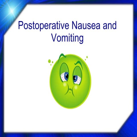 Ponv anaesthesia managment | PPT