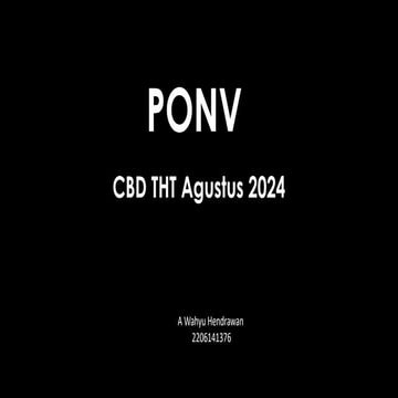 PONV (Nausea and Vomiting) Wawan Agustus 2024.pptx