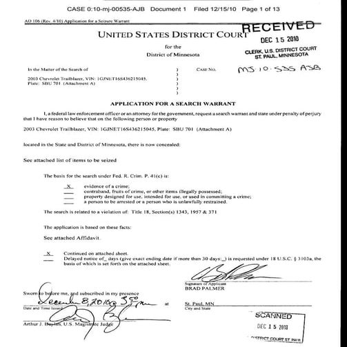 Jason Meyer search warrant | PDF