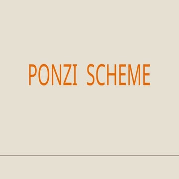 Ponzi Scheme, Gold Standard, Richard Nixon | PPT