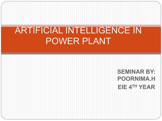 Artificial intelligence in power system | PPT