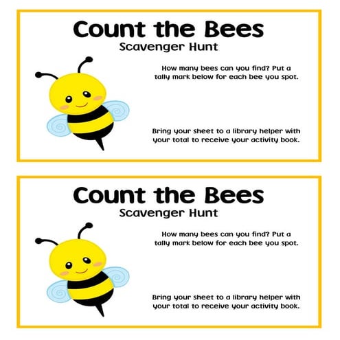 Pooh Count the Bees Scavenger Hunt | PDF