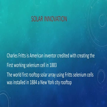 solar innovation | PPT