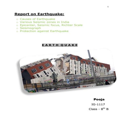 Earthquake project | DOCX