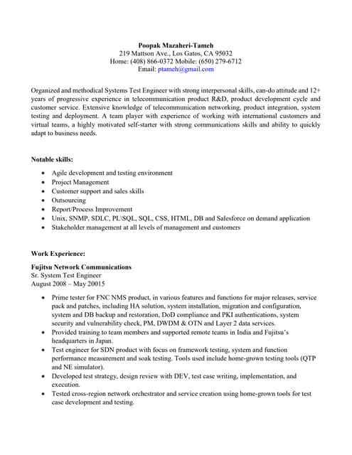 Subbu_Resume Systematics.doc | Computer Software and Applications ...